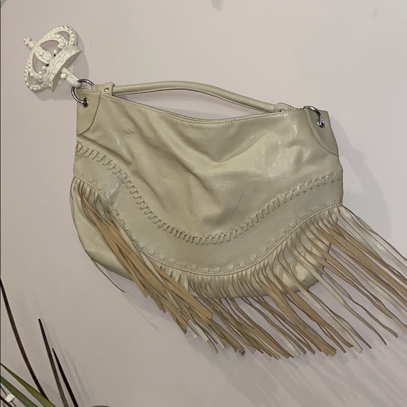Bags | Fringe Cream Colored Shoulder Bag | Poshmark